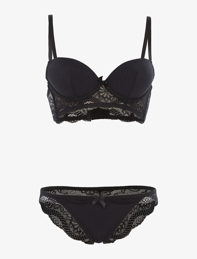 Ensemble soutien-gorge bustier - noir | Inspee