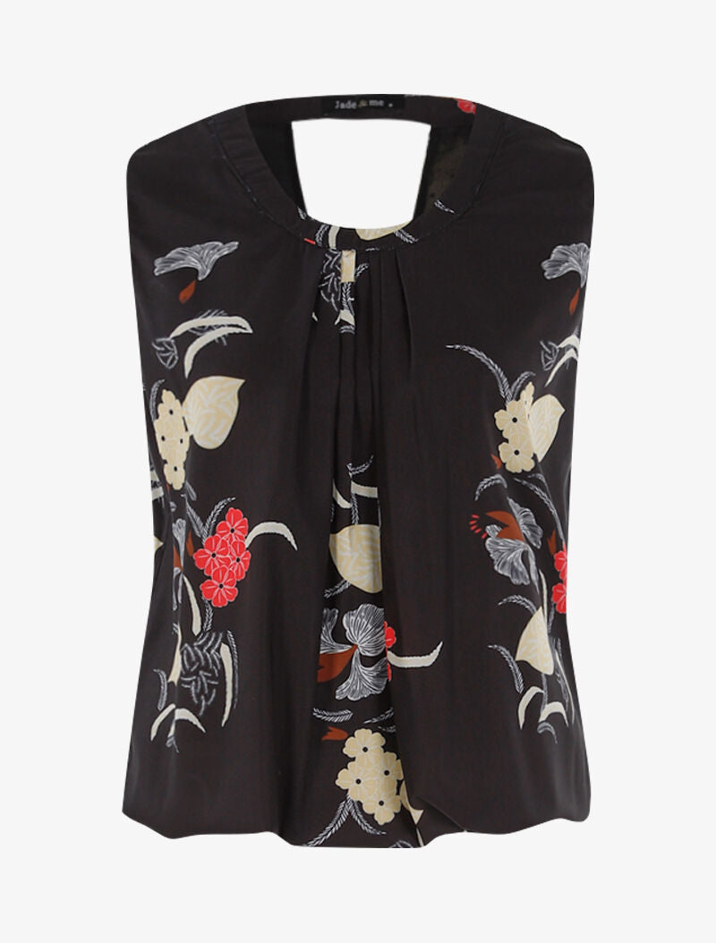 Top boule à imprimé floral - noir Inspee | Inspee